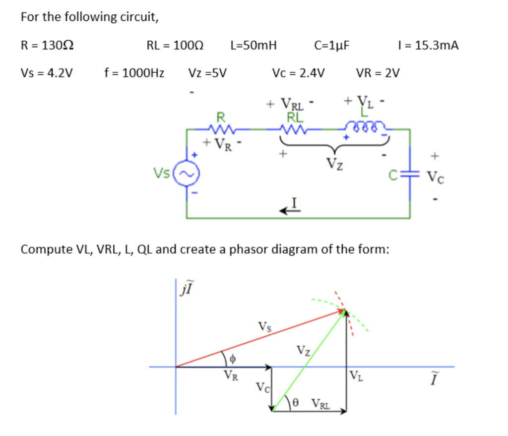 Solved Calculations must be in phasor form. Please draw the | Chegg.com