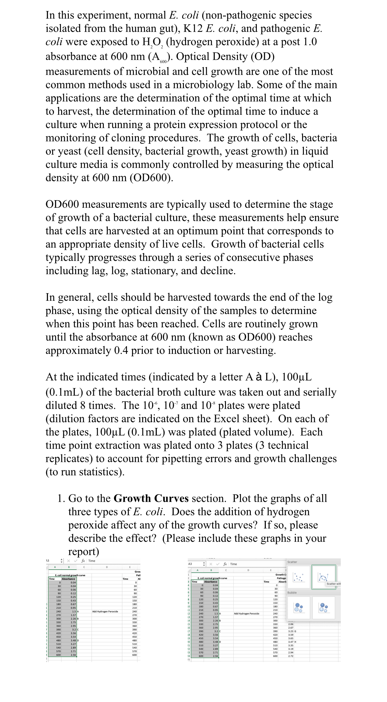 Solved Help please Go to the Growth Curves section. Plot the | Chegg.com