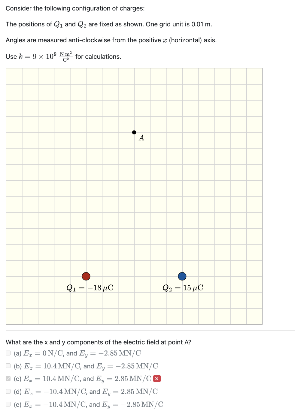 Solved Consider the following configuration of charges:The | Chegg.com