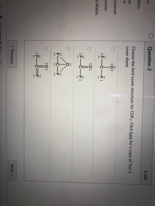 Lewis Dot Structure For Cof2