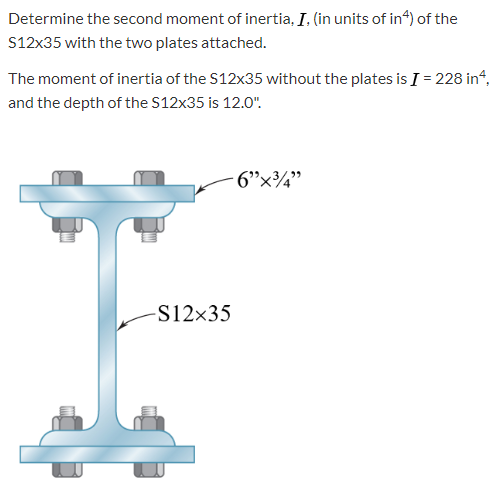 Solved Determine the second moment of inertia. I. (in units | Chegg.com