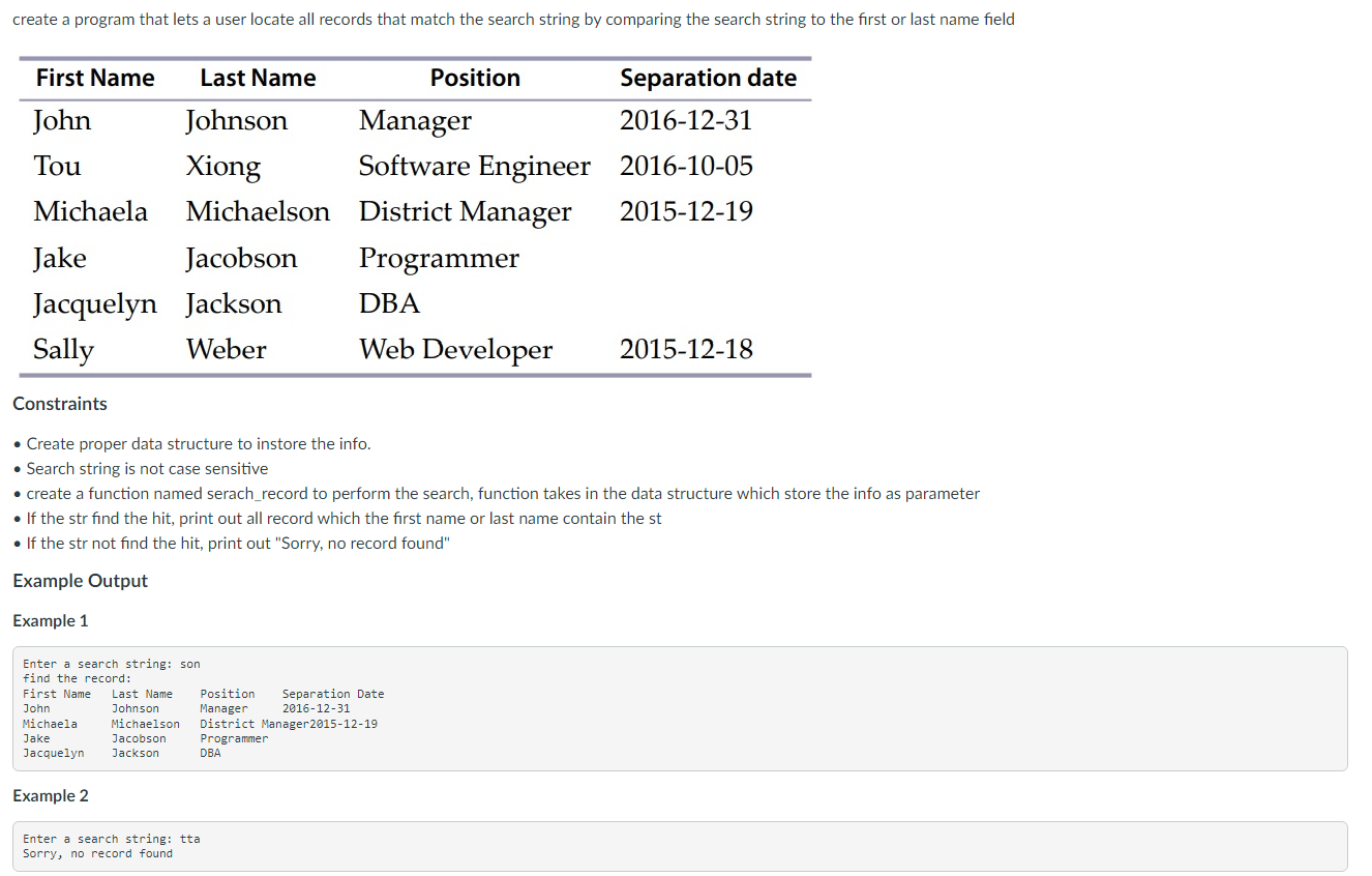 Solved Constraints - Create proper data structure to instore | Chegg.com