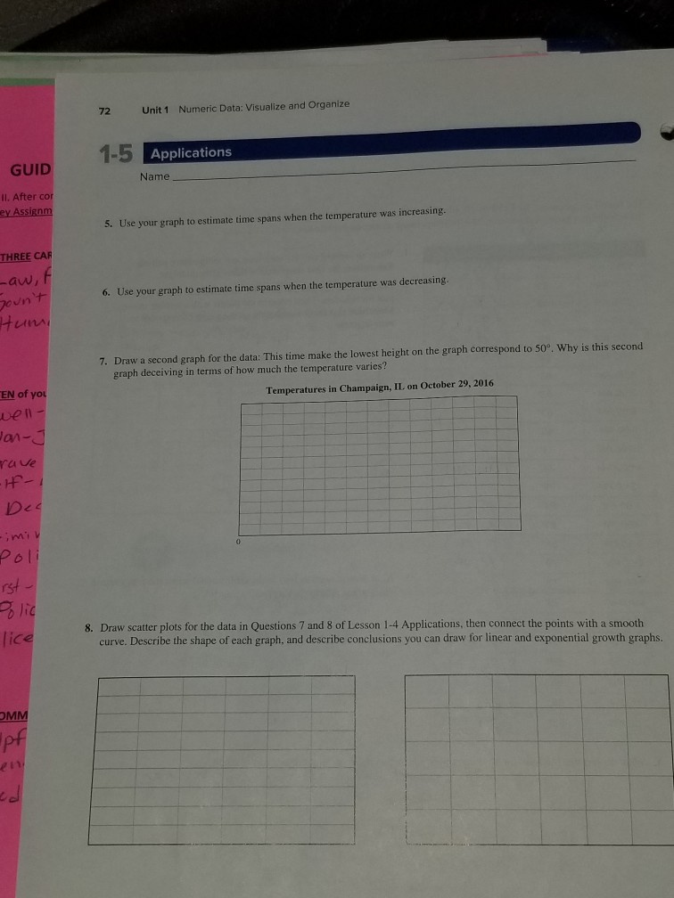 Solved 71 Lesson 1-5 A Coordinated Effort 1-5 Applications | Chegg.com