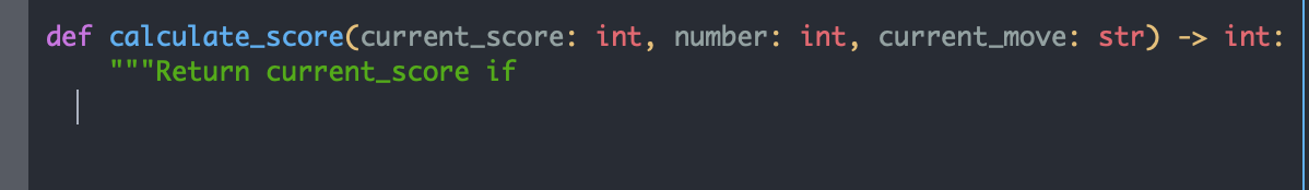 Solved calculate score: The first parameter represents the | Chegg.com