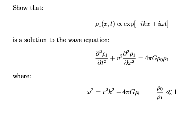 Solved This is a density perturbation problem from a | Chegg.com