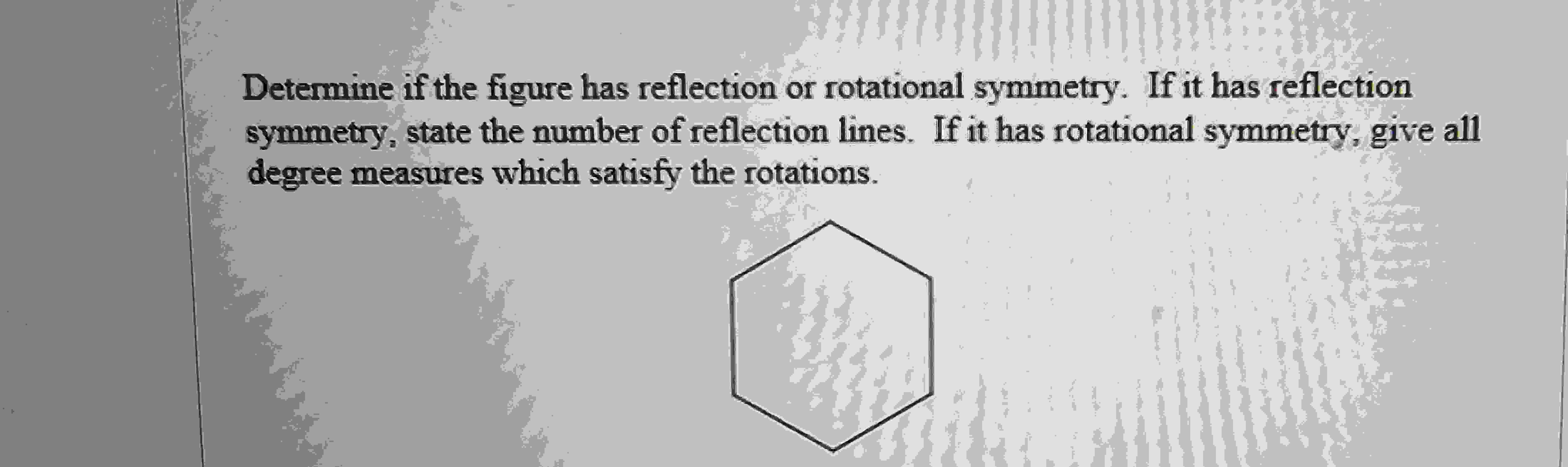 Solved Determine if the figure has reflection or rotational | Chegg.com
