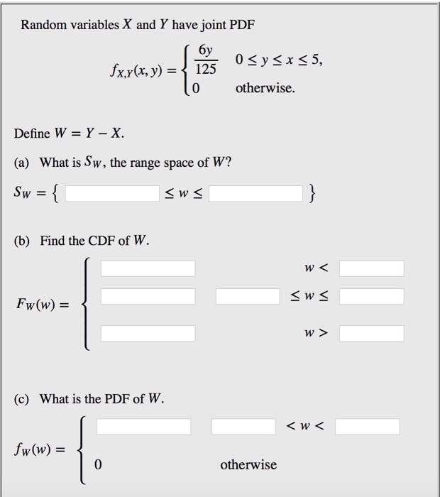 Solved Random variables X and Y have joint PDF fX,Y(x, y) = | Chegg.com