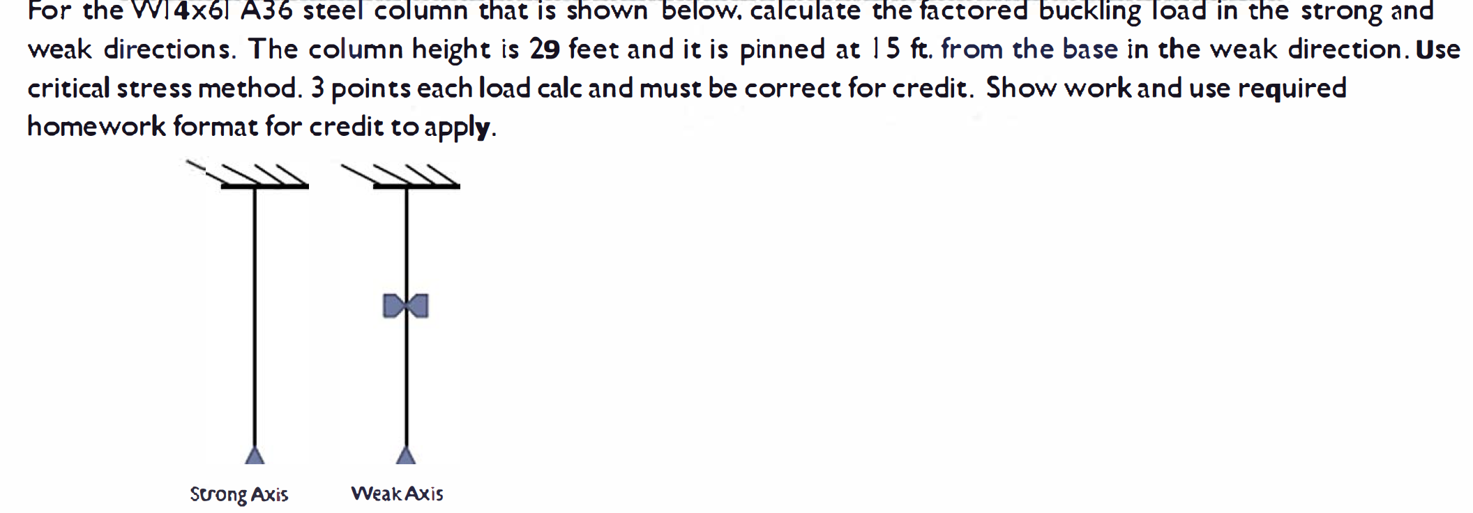Solved For the W14x61 A36 steel column that is shown below, | Chegg.com