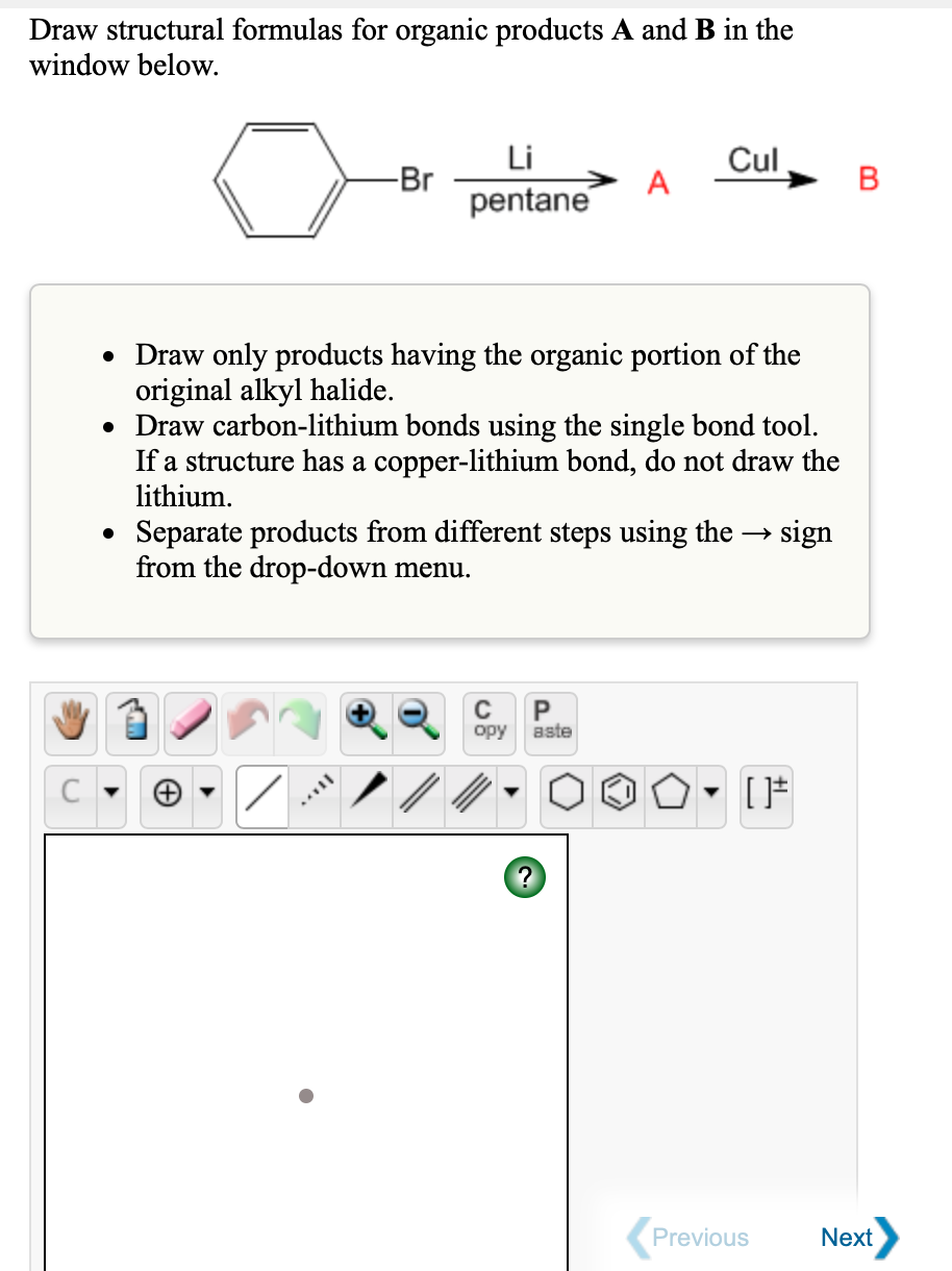 Solved Draw structural formulas for organic products A and B | Chegg.com