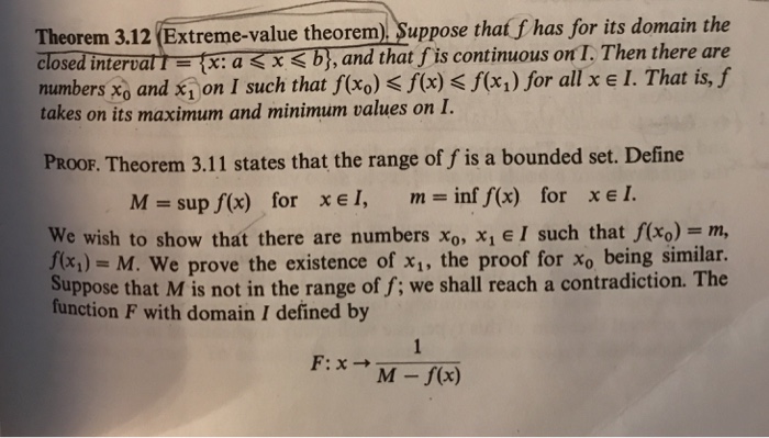 Solved Write a proof of the Extreme-value theorem which is | Chegg.com