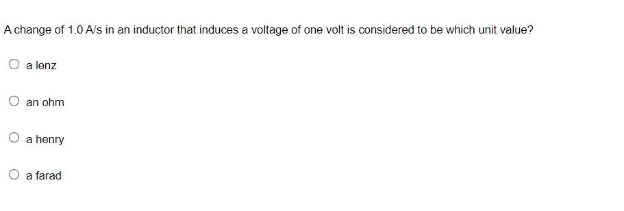 Solved Calculate the induced voltage across a 1.5mH inductor | Chegg.com
