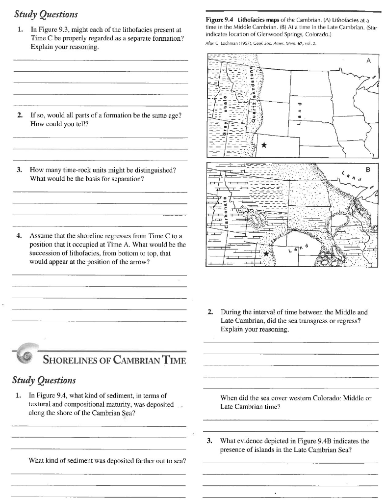 The Advance and Retreat of Ancient Shorelines | Chegg.com