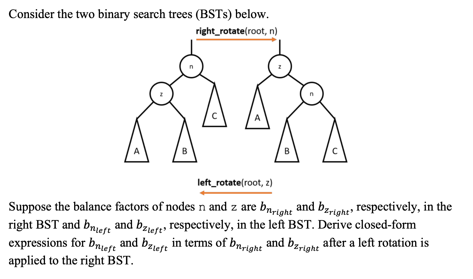 Solved Consider the two binary search trees (BSTs) below. | Chegg.com