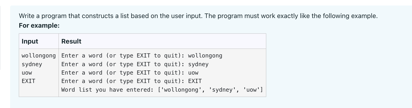 Solved Write a program that constructs a list based on the | Chegg.com