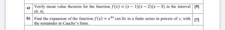 Solved a) Verify mean value theorem for the function f(x) = | Chegg.com