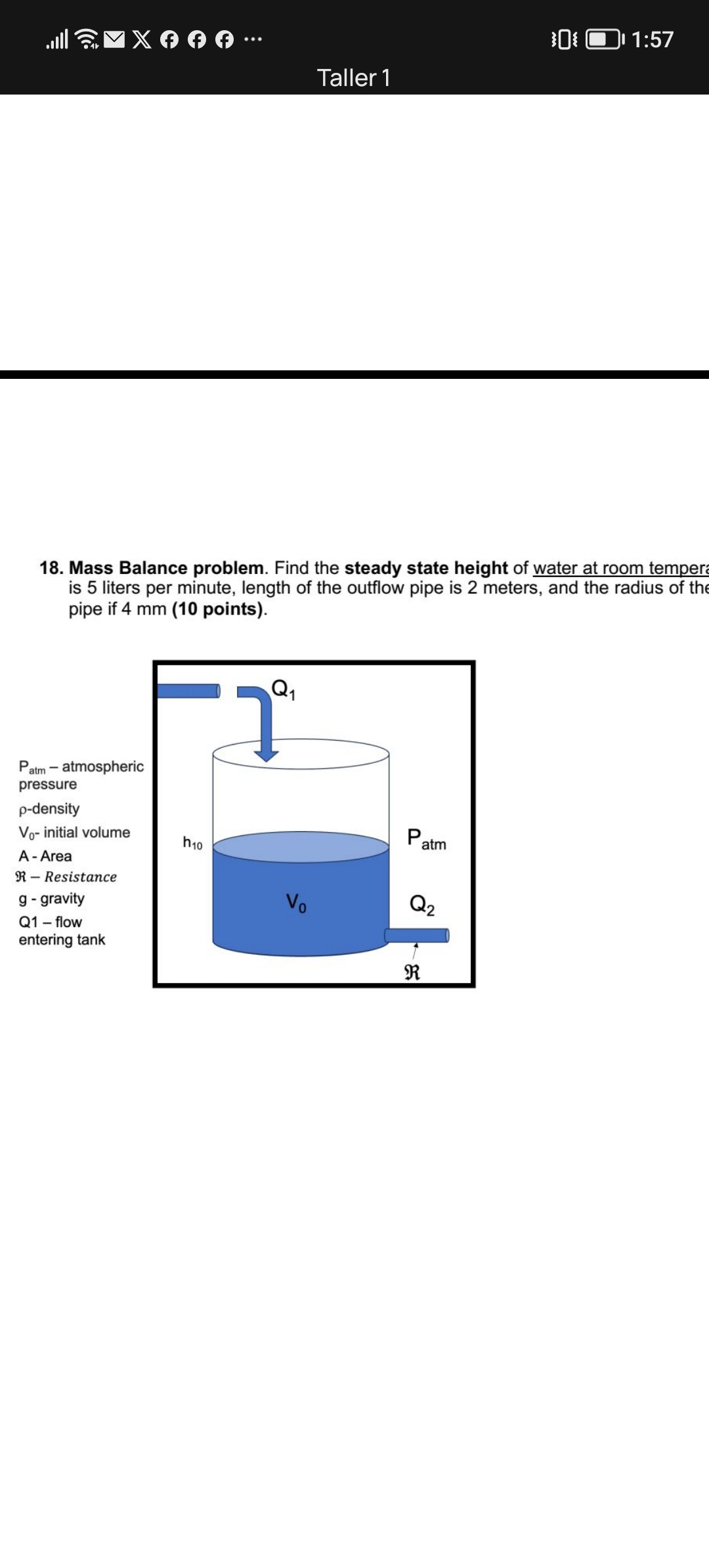 Solved 18. Mass Balance problem. Find the steady state | Chegg.com