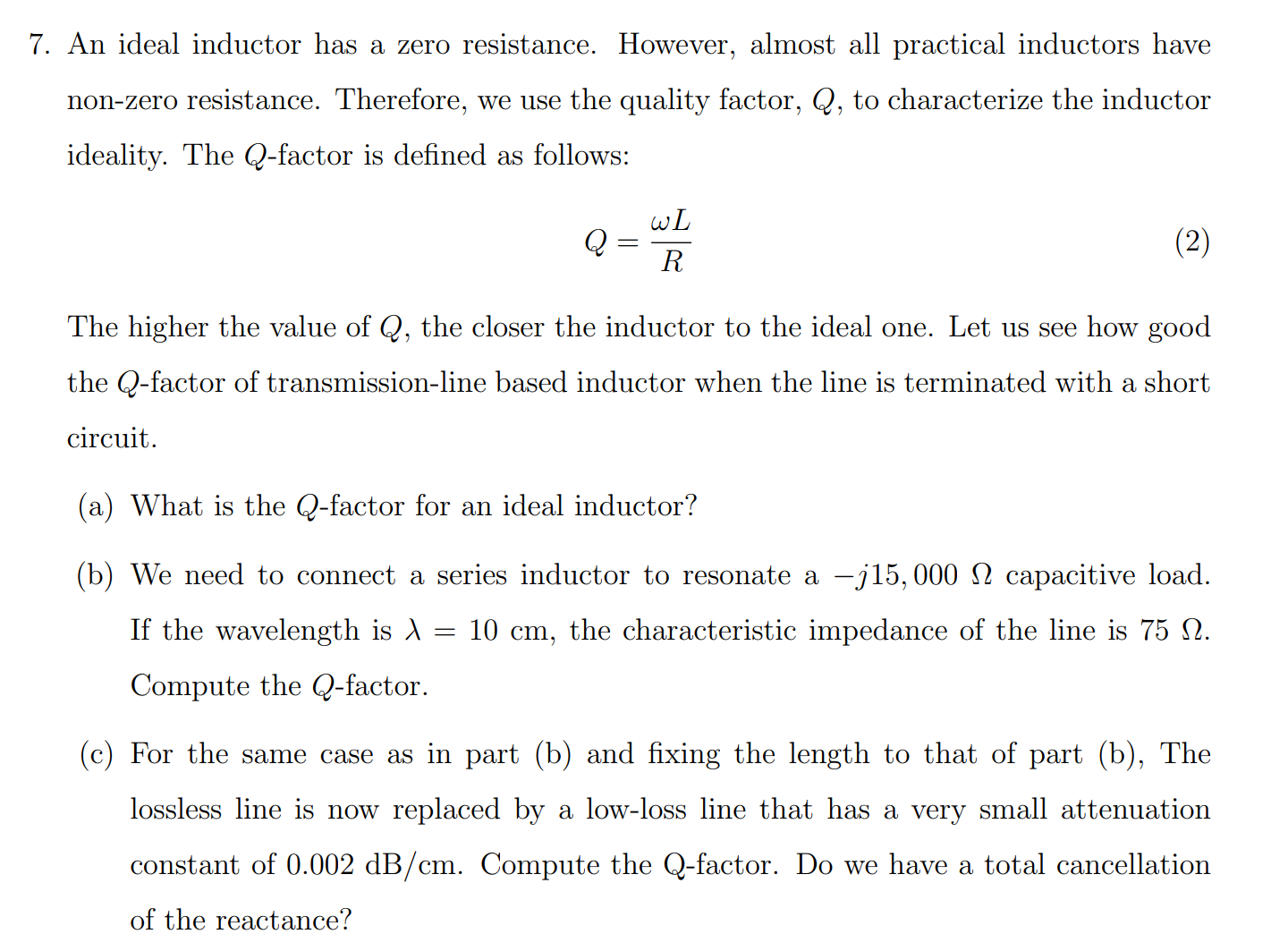 Solved An ideal inductor has a zero resistance. However, | Chegg.com