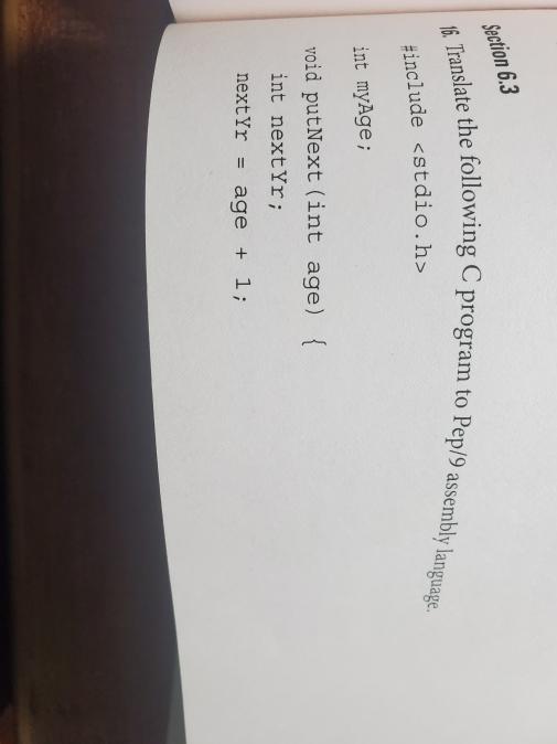 Solved Section 6.3 16 #include int myAge; void putNext (int | Chegg.com