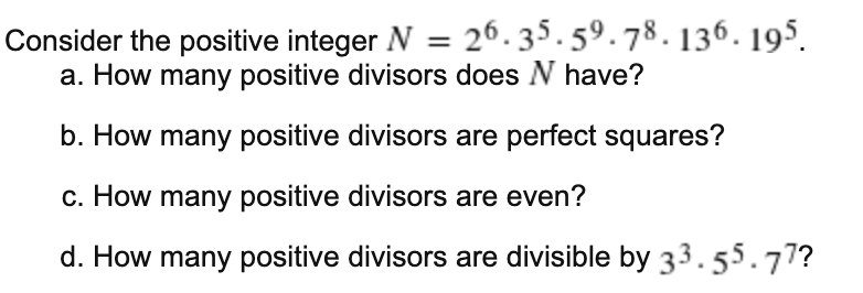 Solved Consider the positive integer N = | Chegg.com Solved Consider the positive integer N = | Chegg.com