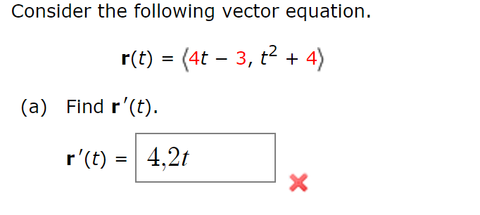 Solved Consider the following vector | Chegg.com