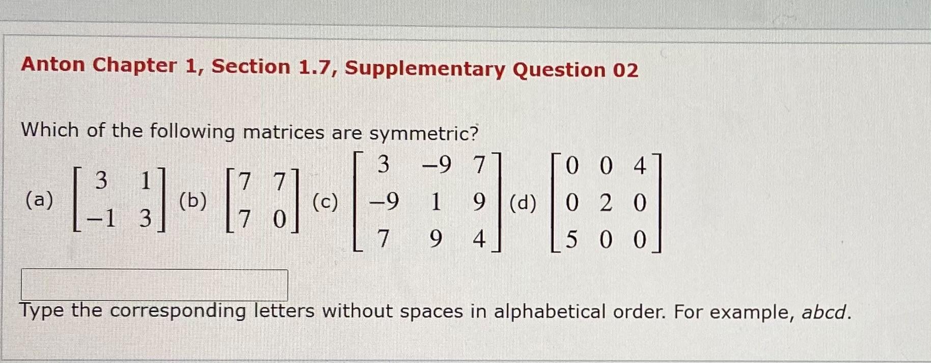 Solved Anton Chapter 1, Section 1.3, Question 05j Using the | Chegg.com