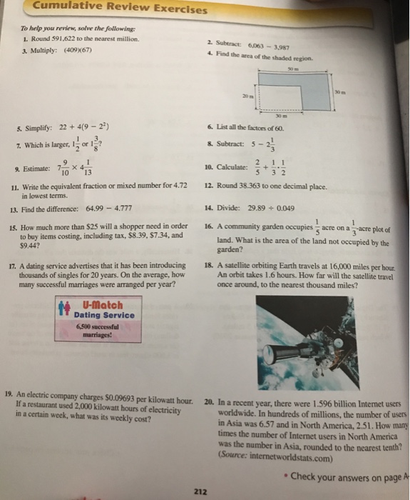 Solved Cumulative Review Exercises To help you review, solve | Chegg.com