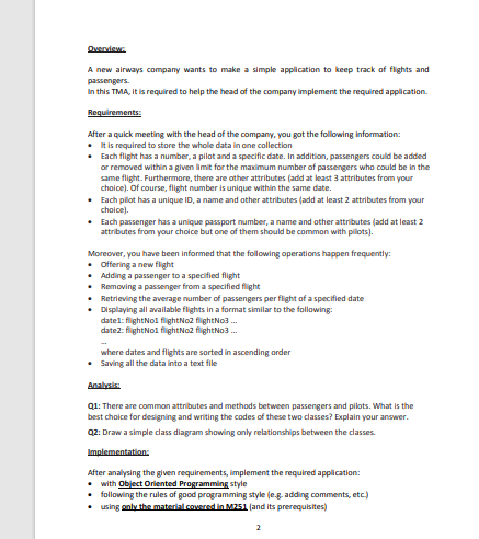 Solved Cut-Off Date: TBA Total Marks: 100 This TMA covers | Chegg.com