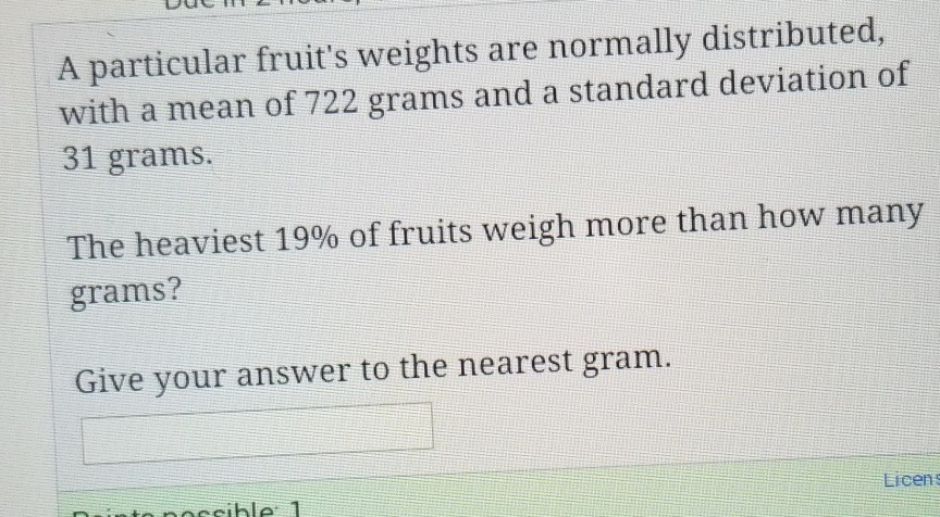 Solved A Particular Fruit s Weights Are Normally Chegg solved-a-particular-fruit-s-weights-are-normally-chegg