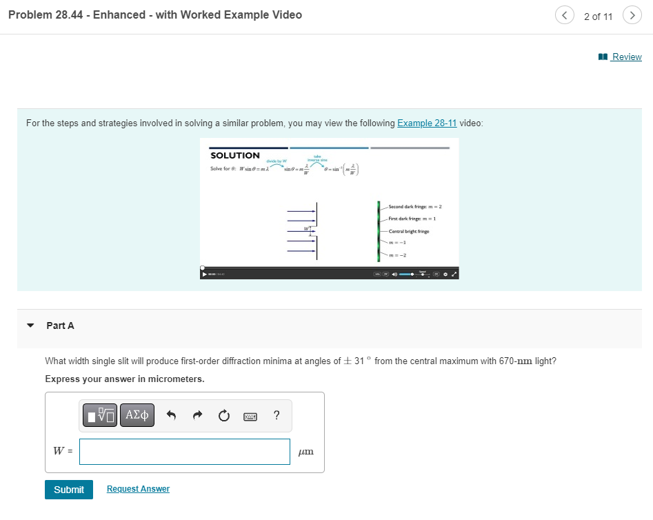 Solved Problem 28.44 - Enhanced - with Worked Example Video | Chegg.com