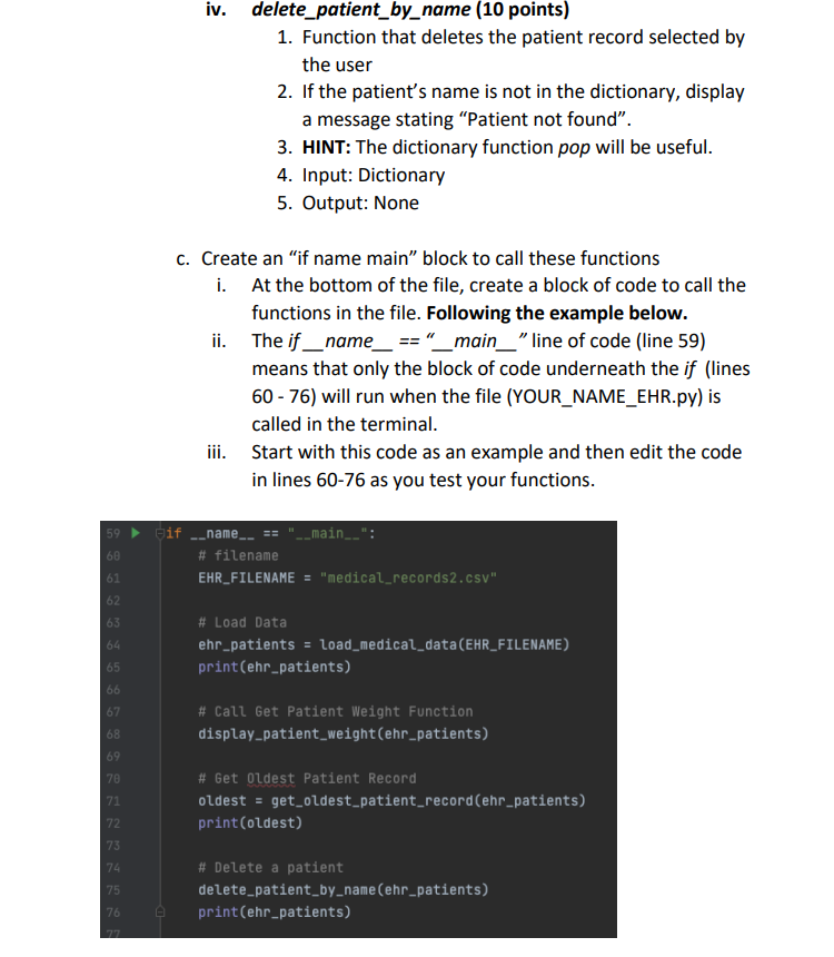 Solved Need help on Python program. It calls on an Excel | Chegg.com