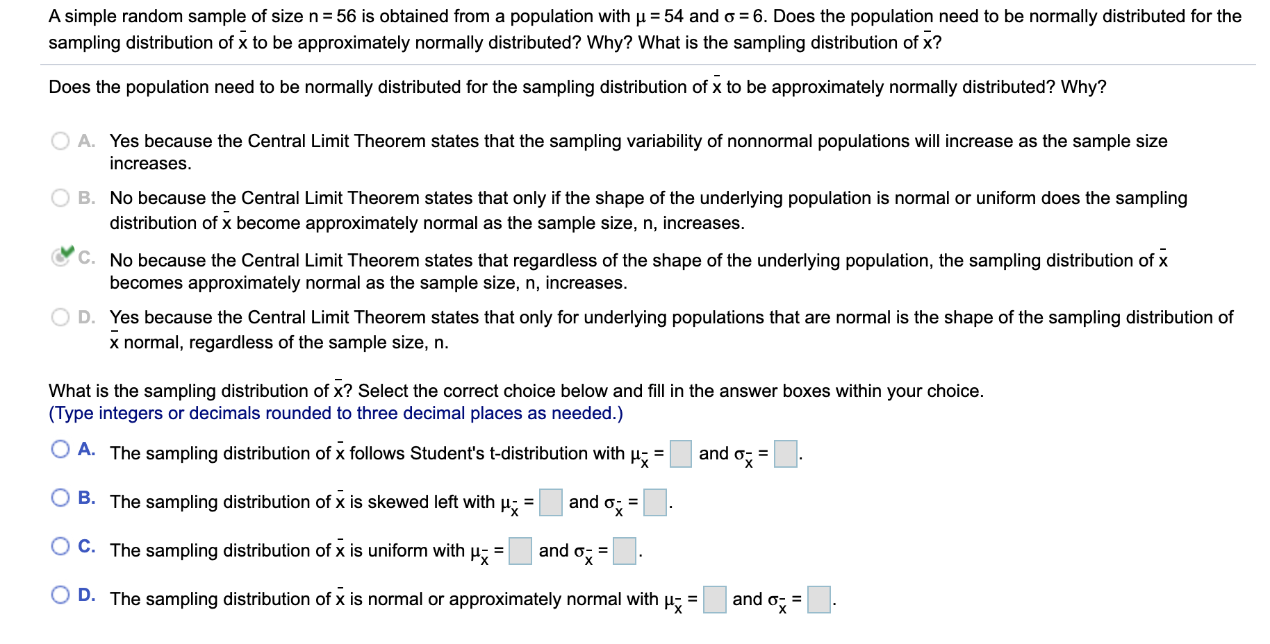 Solved A Simple Random Sample Of Size N 56 Is Obtained From Chegg solved-a-simple-random-sample-of-size-n-56-is-obtained-from-chegg