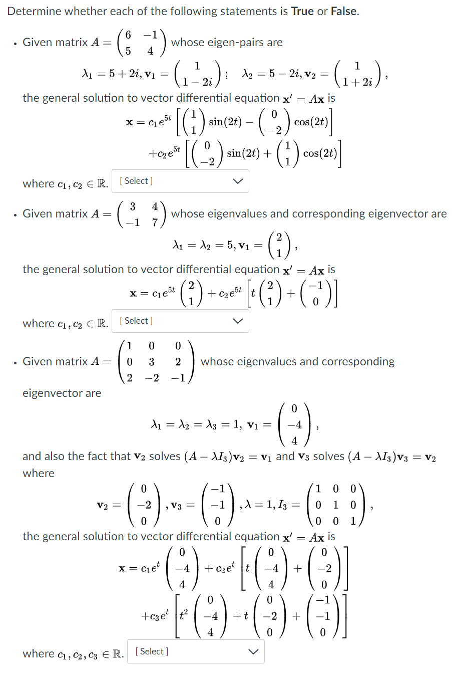 Solved Determine Whether Each Of The Following Statements Is 