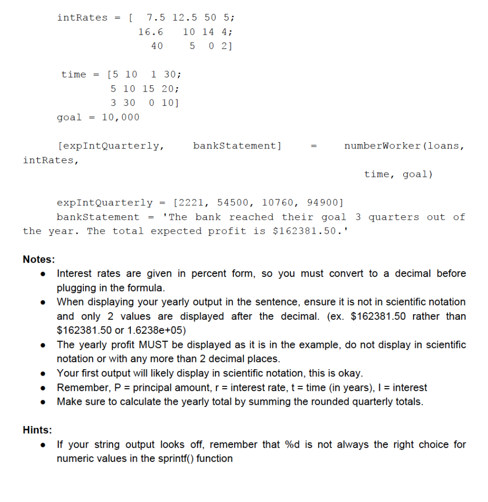 Solved Function Name: numberWorker Inputs: 1. (double) Mx4 | Chegg.com