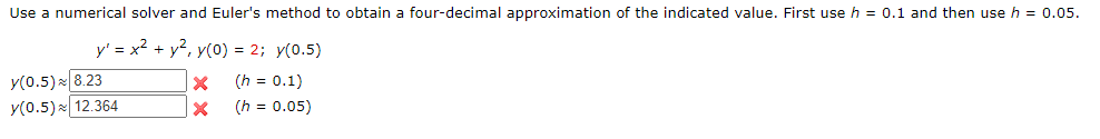 Solved Use a numerical solver and Euler's method to obtain a | Chegg.com