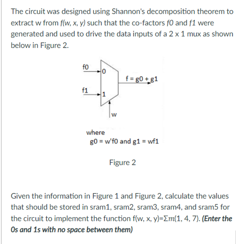 The circuit depicted in Figure 1, implements any | Chegg.com
