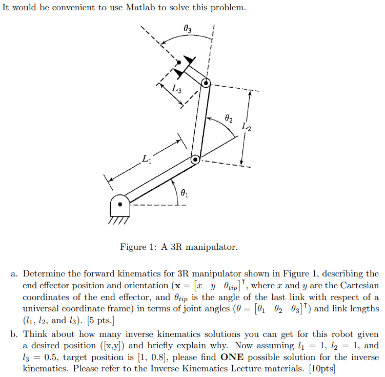 It would be convenient to use Matlab to solve this | Chegg.com