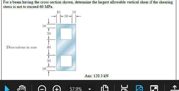 Solved For a beam having the cross section shown, determine | Chegg.com