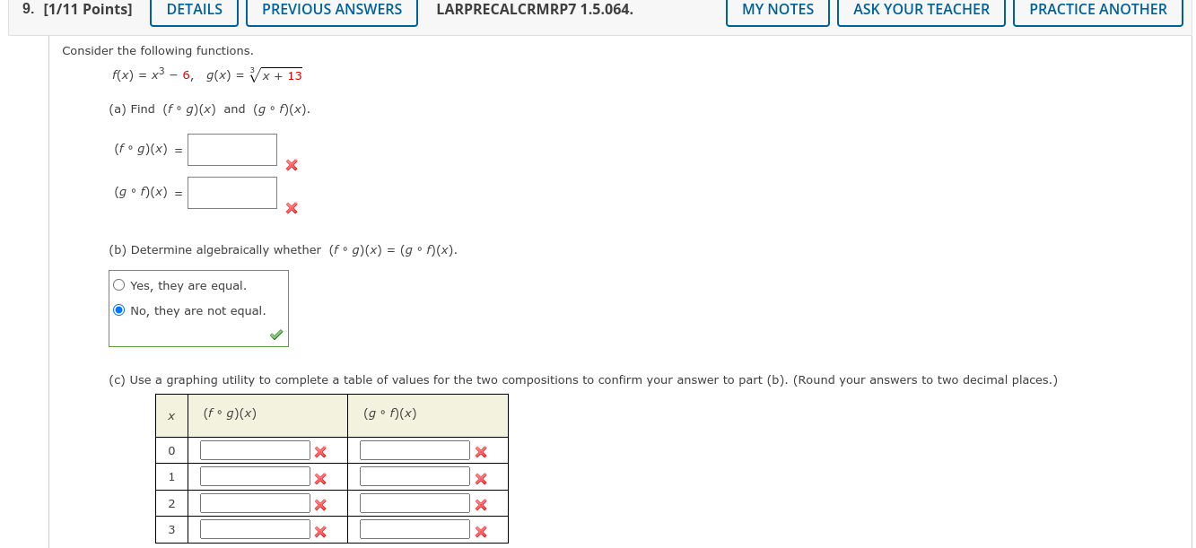 Solved Consider the following functions. | Chegg.com