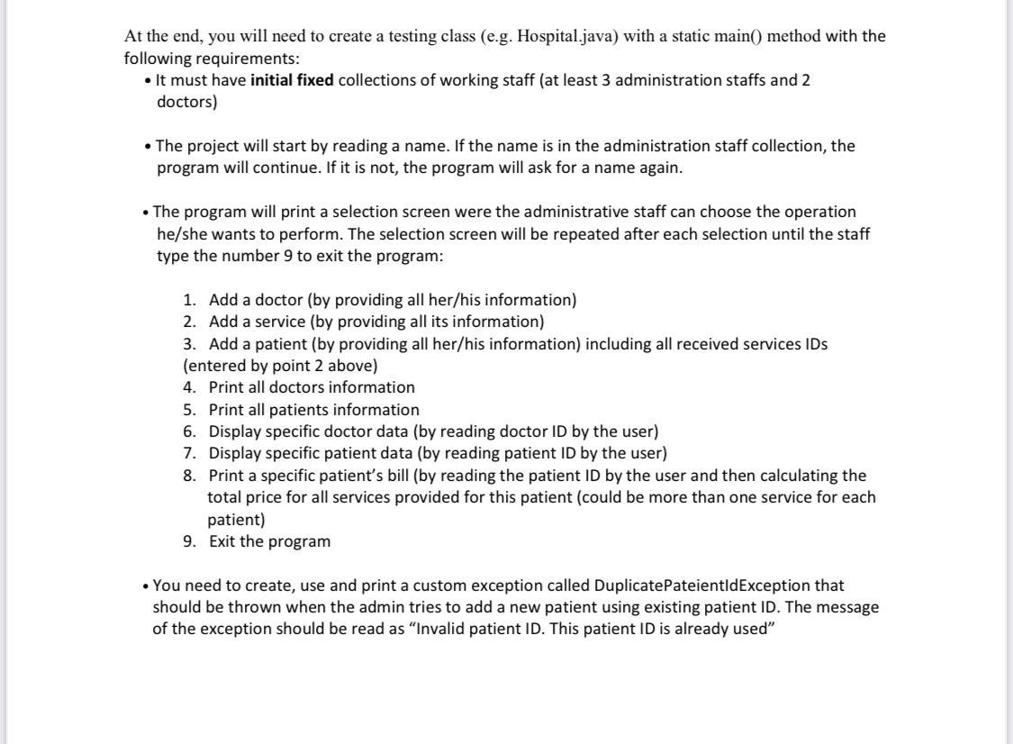 Solved As a programmer, you have been asked to write a Java | Chegg.com