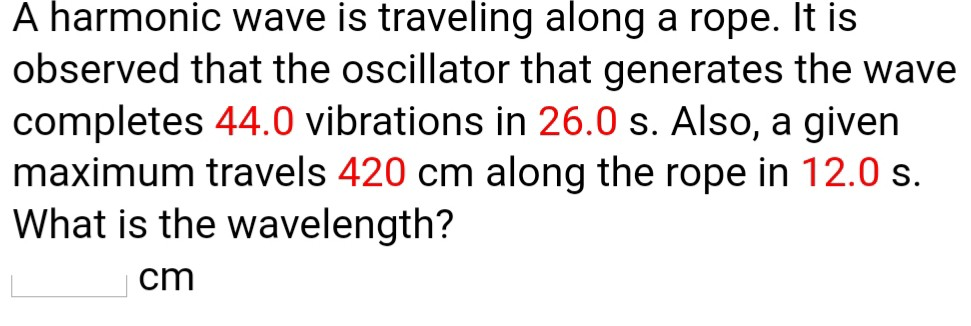 Solved A harmonic wave is traveling along a rope. It is | Chegg.com