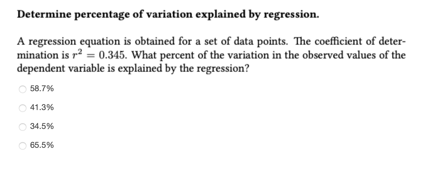Solved Determine Percentage Of Variation Explained By Chegg