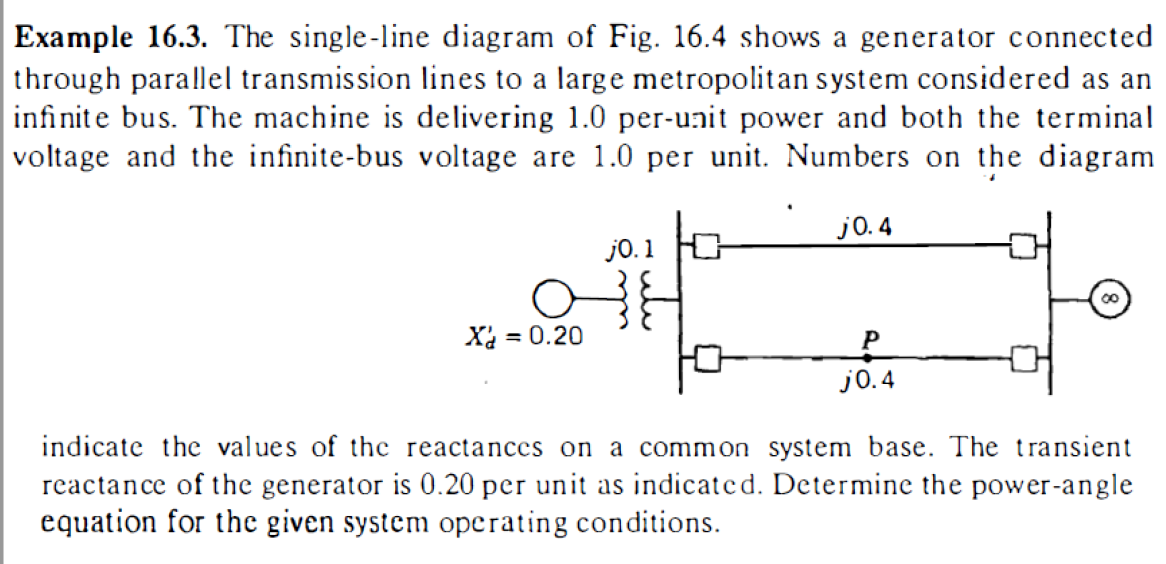 Solved Example 16.3. The single-line diagram of Fig. 16.4 | Chegg.com