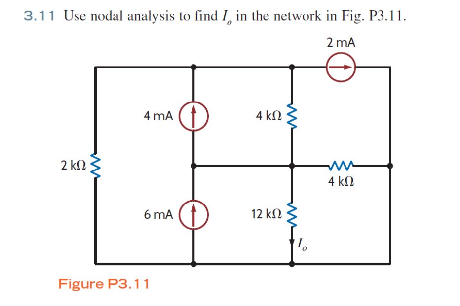 Solved 311 Use Nodal Analysis To Find Io In The Network In 