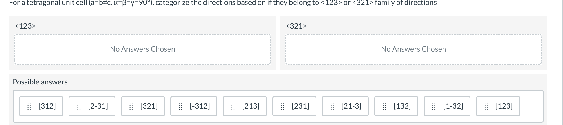 Solved For a tetragonal unit cell (a=b≠c,α=β=y=90°), | Chegg.com