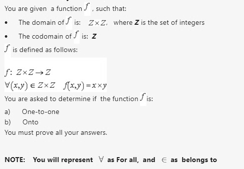 Solved You are given a function such that: The domain of ſ | Chegg.com
