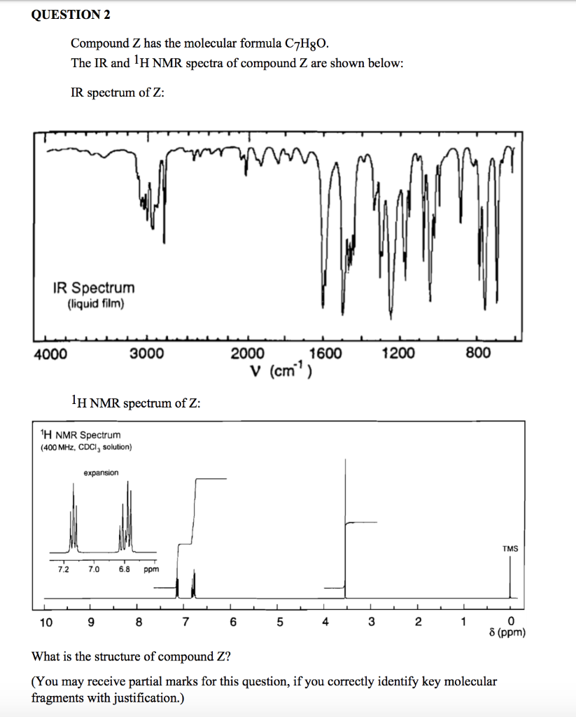 Solved QUESTION 2 Compound Z has the molecular formula | Chegg.com