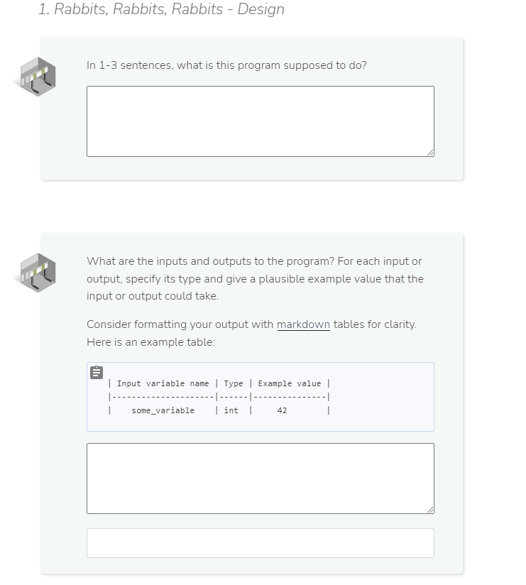 Solved 1. Rabbits, Rabbits, Rabbits - Description Suppose | Chegg.com