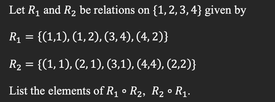 Solved Discrete Mathematics Problems Please only type your | Chegg.com