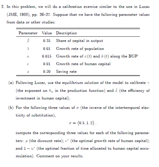 Solved 2. In this problem, we will do a calibration exercise | Chegg.com