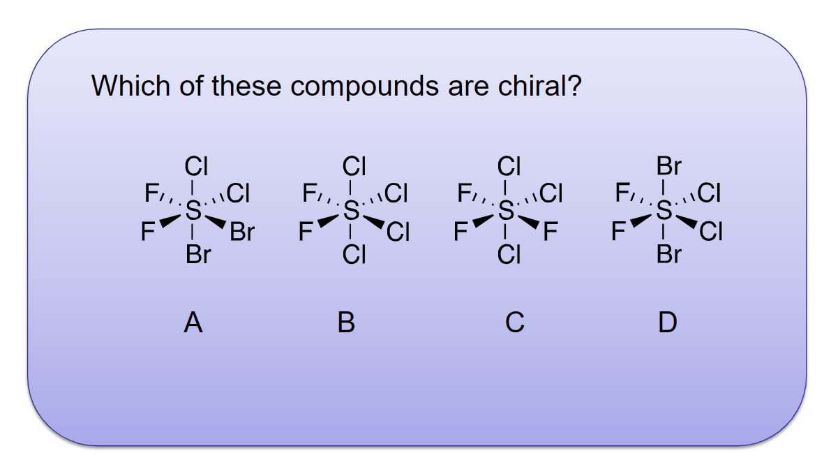 Solved Which of these compounds are chiral? | Chegg.com